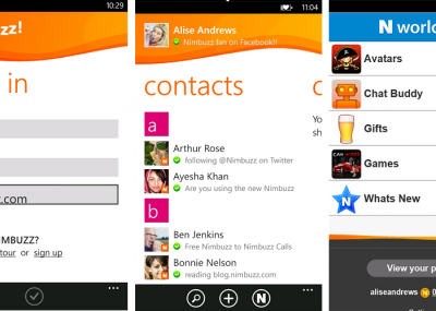 Nimbuzz ya disponible para Windows Phone