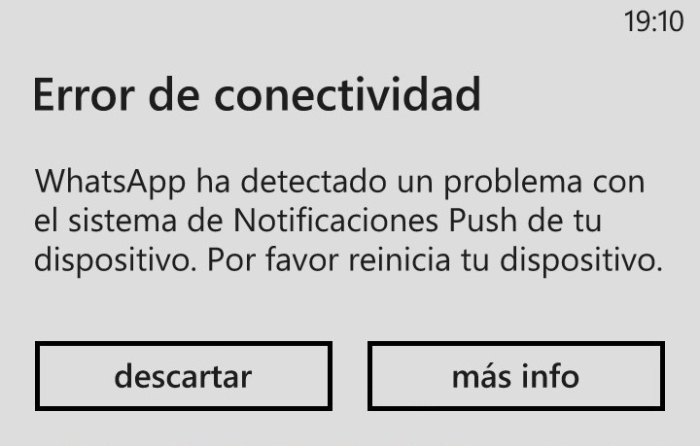 Soluciona conectividad WhatsApp en Windows Phone