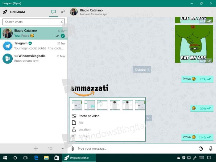 Unigram, el cliente no oficial de Telegram ya funciona en PC y tabletas ...