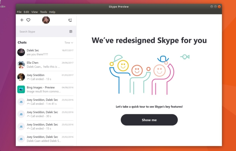 Skype Preview llega a Linux con su nuevo diseño incluido